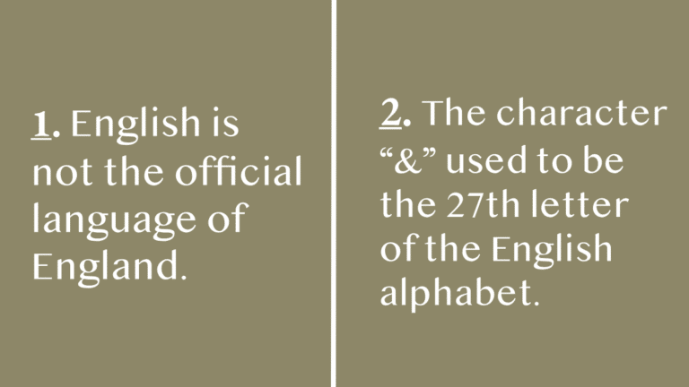 Interesting Facts About the English Language that You Didn't Know ...