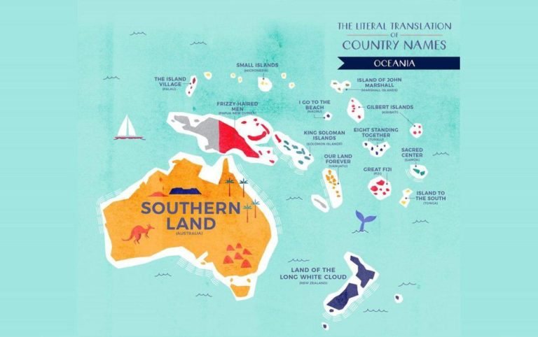 Map Shows The Literal Meaning Of Every Country's Name. | The Language Nerds