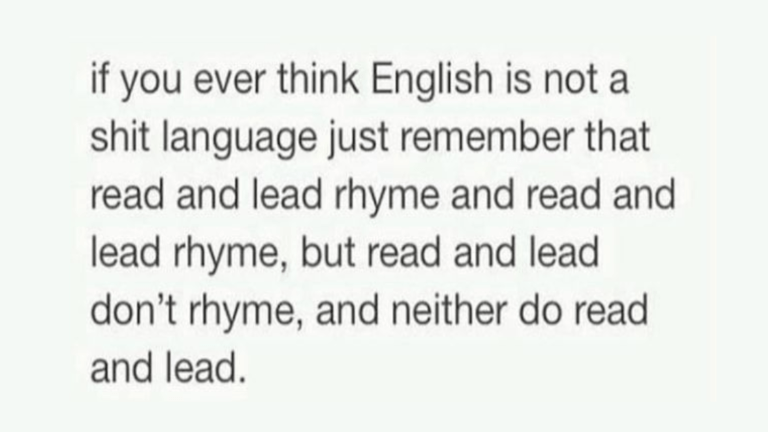 33 Examples That Show How Confusing the English Language is. | The ...